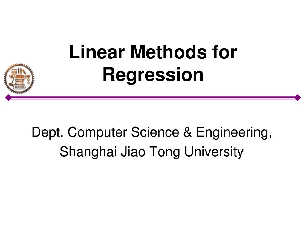 PPT - Linear Methods for Regression PowerPoint Presentation, free ...