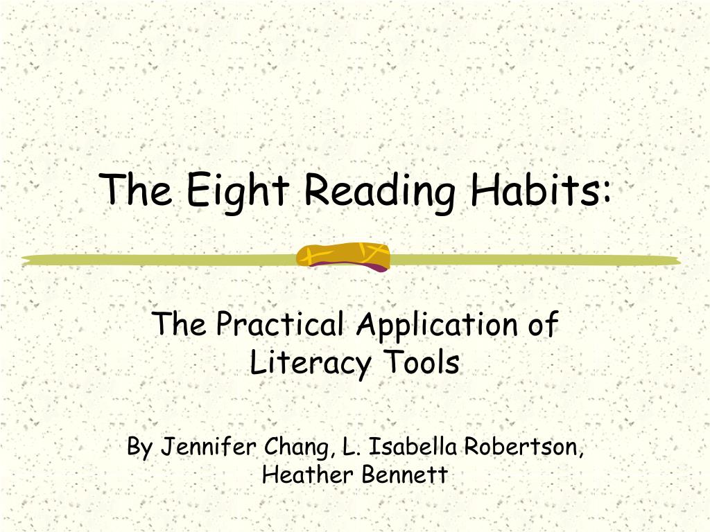 PPT - The Eight Reading Habits: PowerPoint Presentation, free download ...