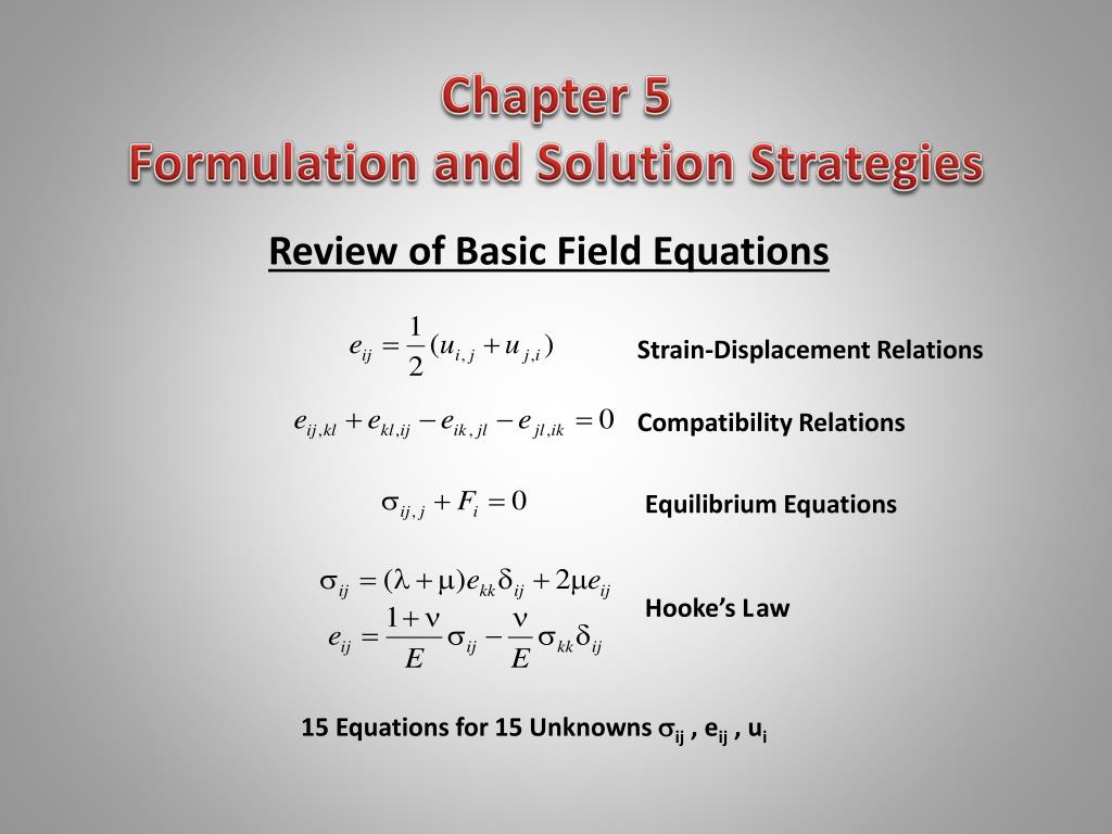 PPT - Chapter 5 Formulation and Solution Strategies PowerPoint ...