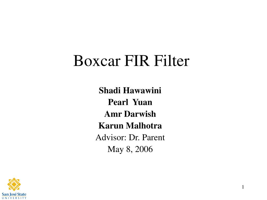 PPT - Boxcar FIR Filter PowerPoint Presentation, free download - ID:142776