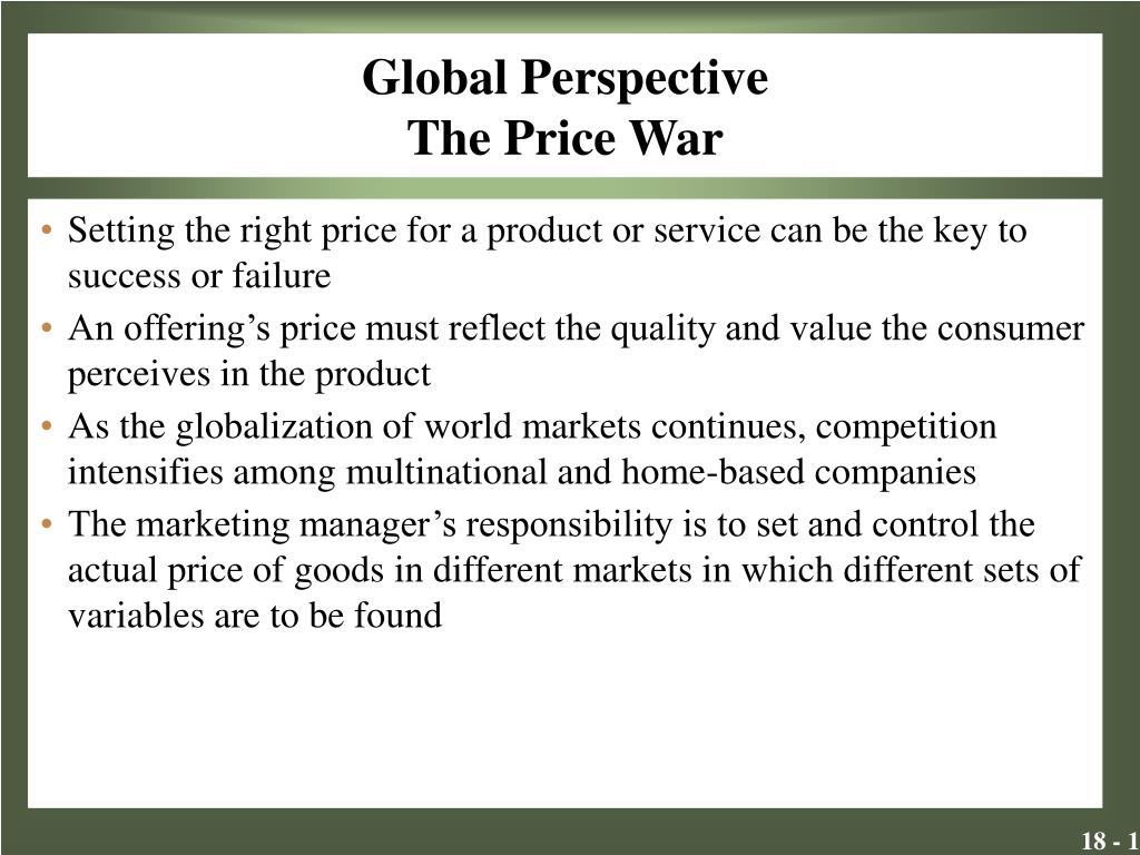 PPT - Global Perspective The Price War PowerPoint Presentation, free ...