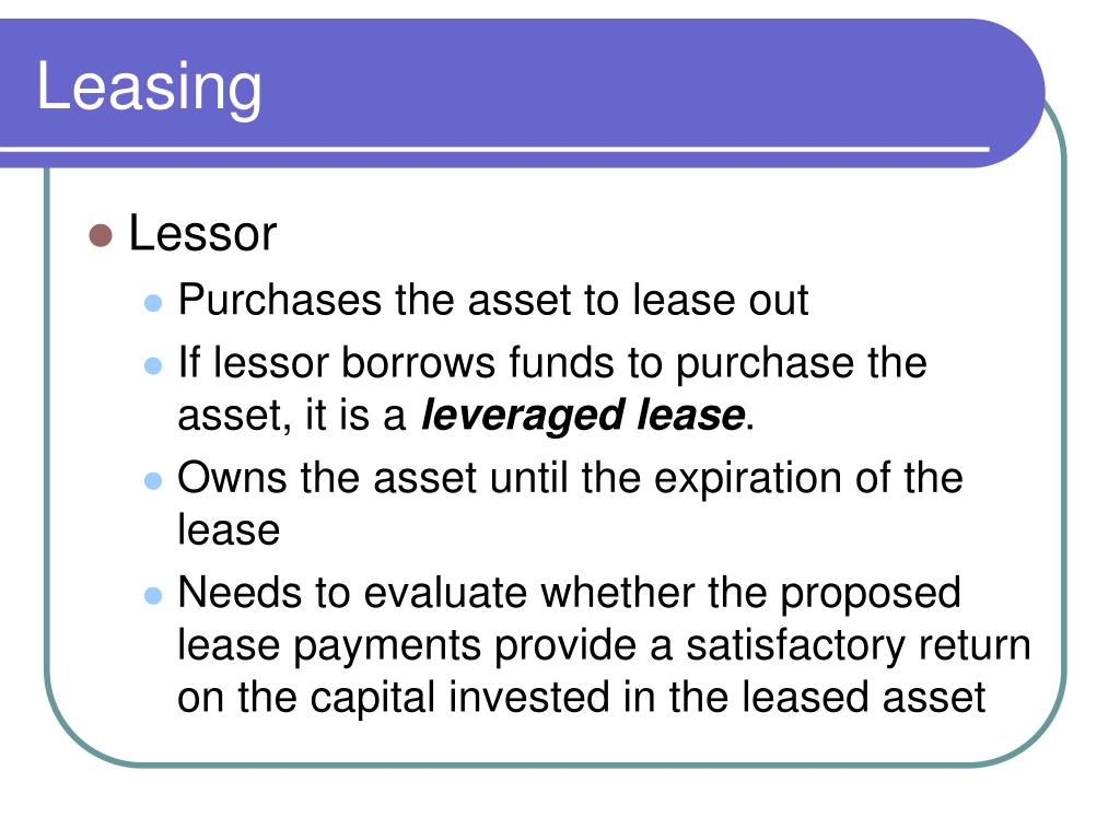 PPT - Leasing PowerPoint Presentation, free download - ID:1428862