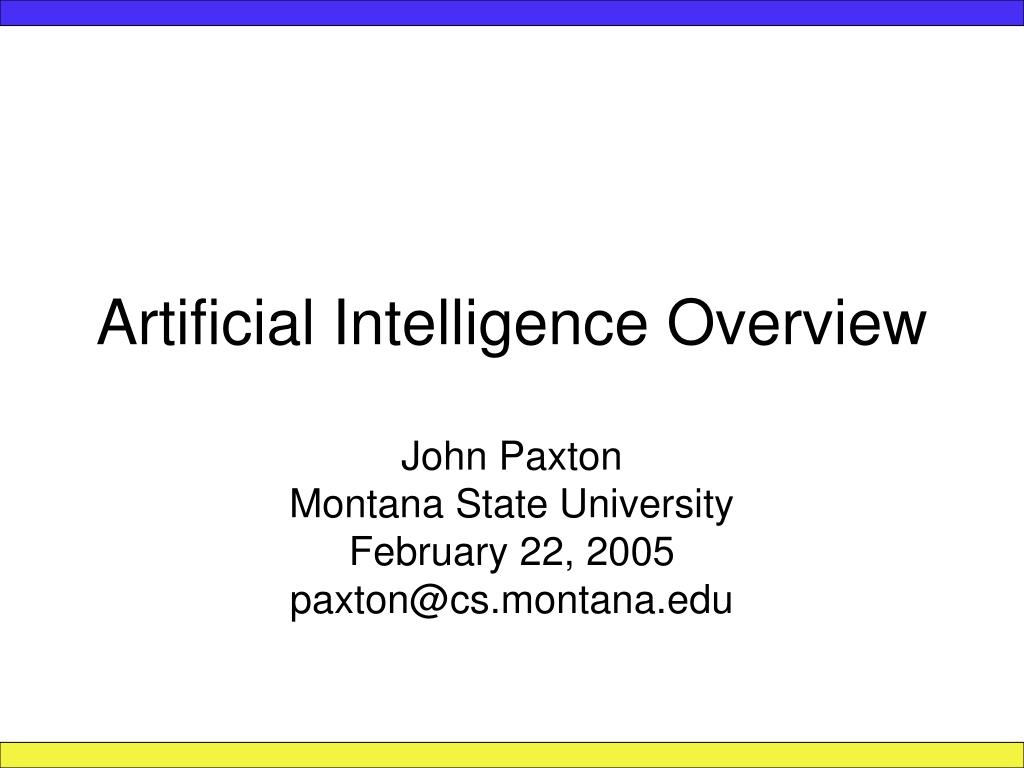 PPT - Artificial Intelligence Overview PowerPoint Presentation, free ...
