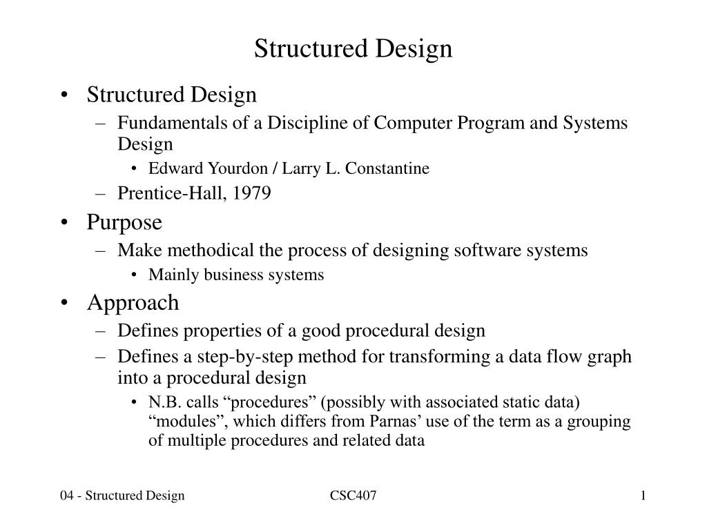 PPT - Structured Design PowerPoint Presentation, free download - ID:1429337