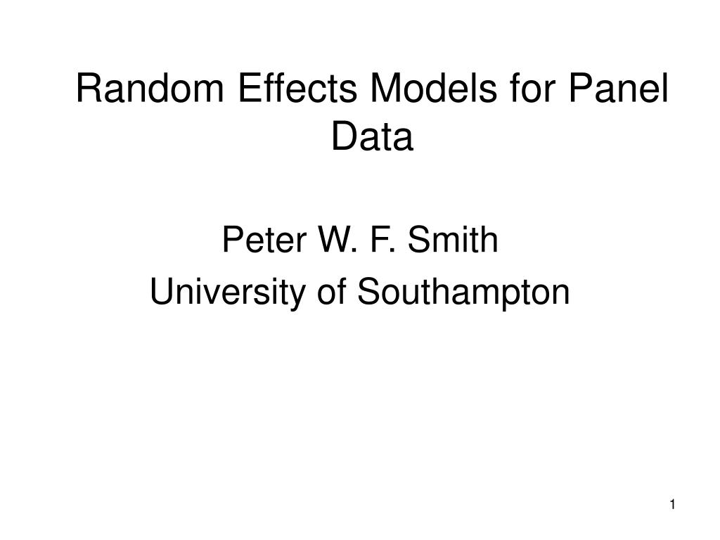 PPT - Random Effects Models for Panel Data PowerPoint Presentation ...