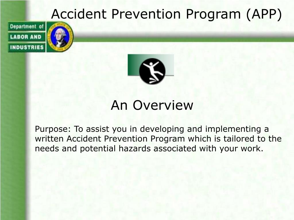 PPT - Accident Prevention Program (APP) PowerPoint Presentation, free ...