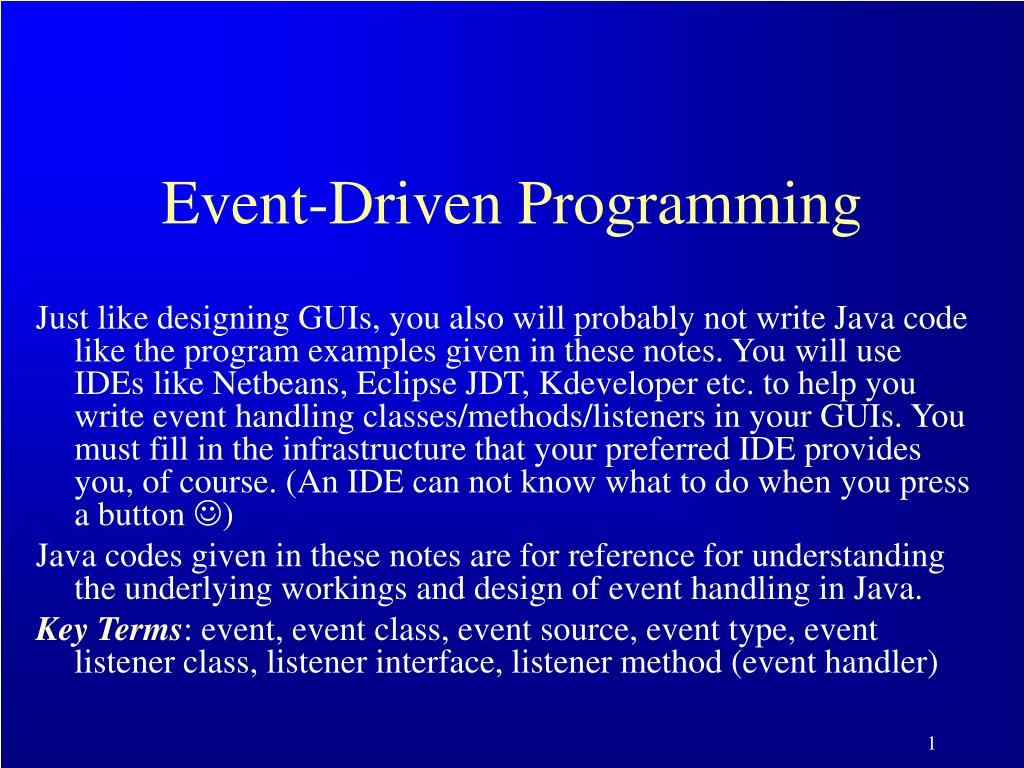 PPT - Event-Driven Programming PowerPoint Presentation, free download ...