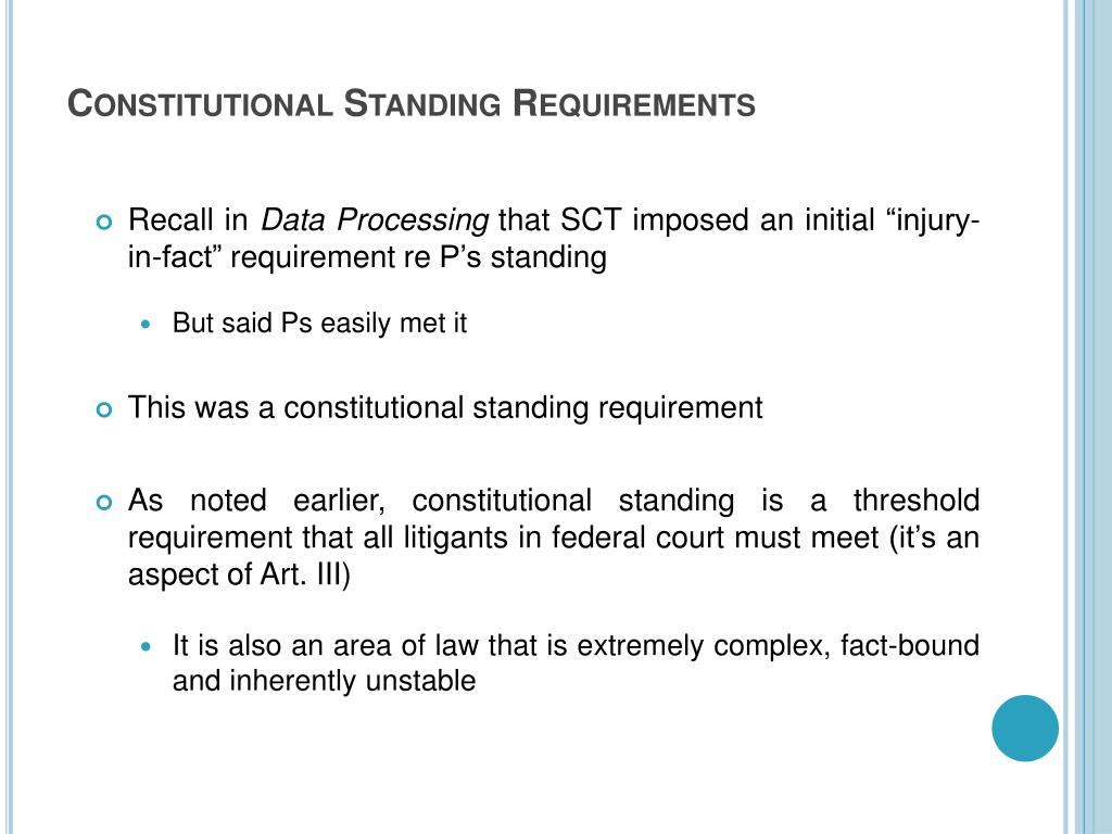 PPT - Constitutional Standing Requirements PowerPoint Presentation ...