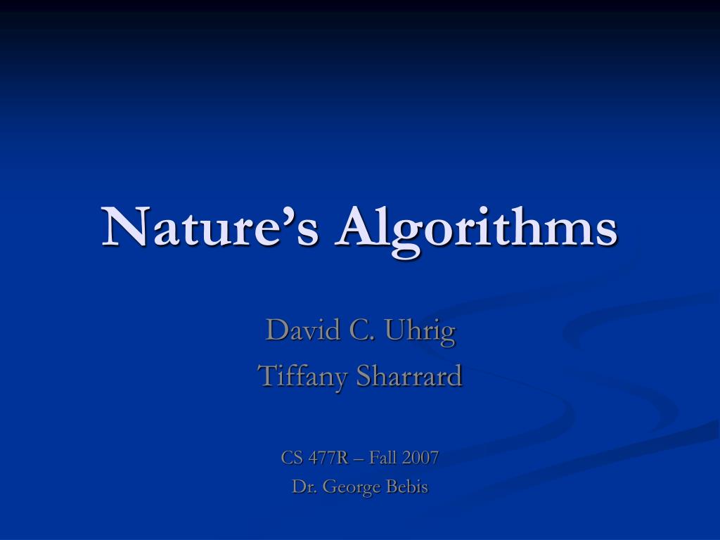 PPT - Nature's Algorithms in Combinatorial Optimization PowerPoint ...