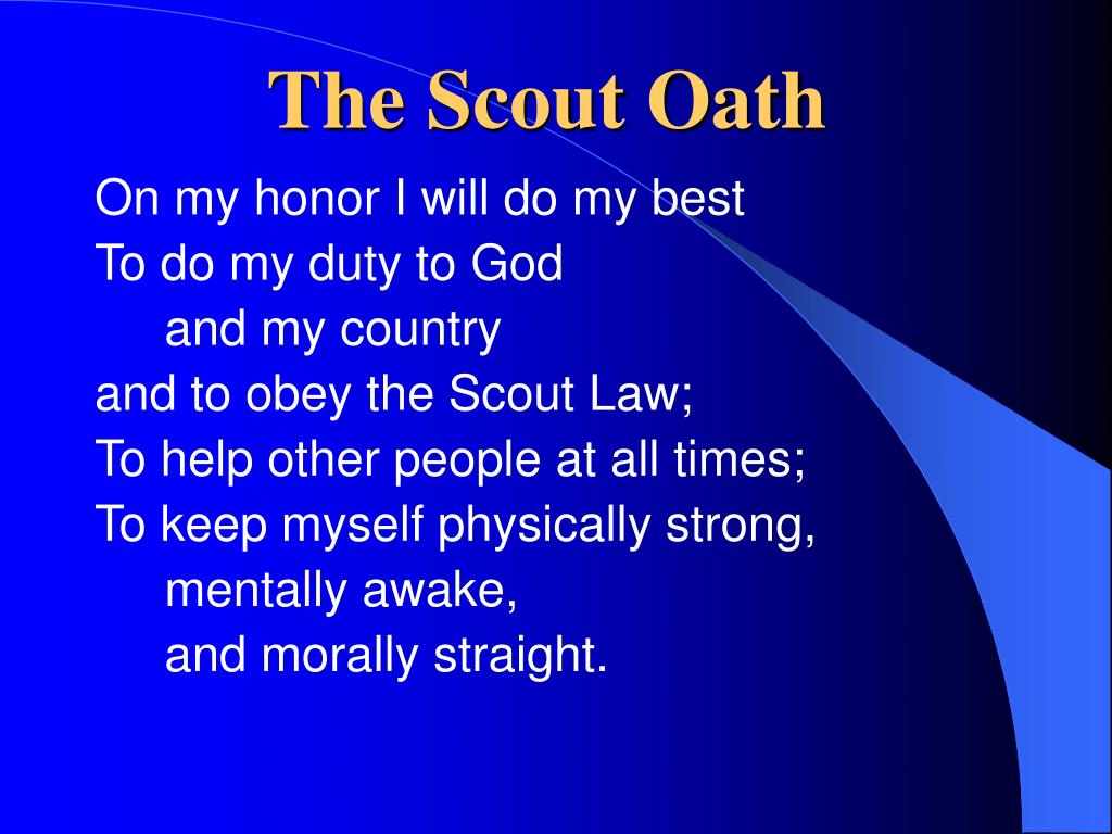PPT - The Scout Oath PowerPoint Presentation, free download - ID:1433301
