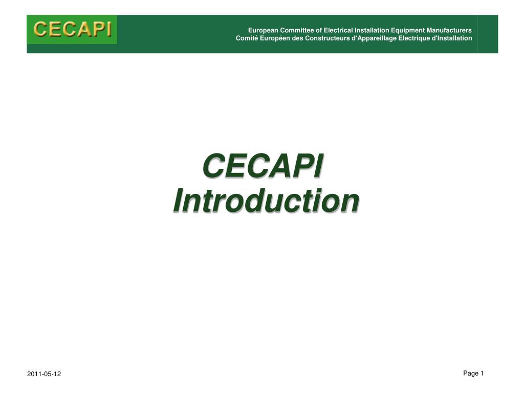 PPT - CECAPI Introduction PowerPoint Presentation, free download - ID ...