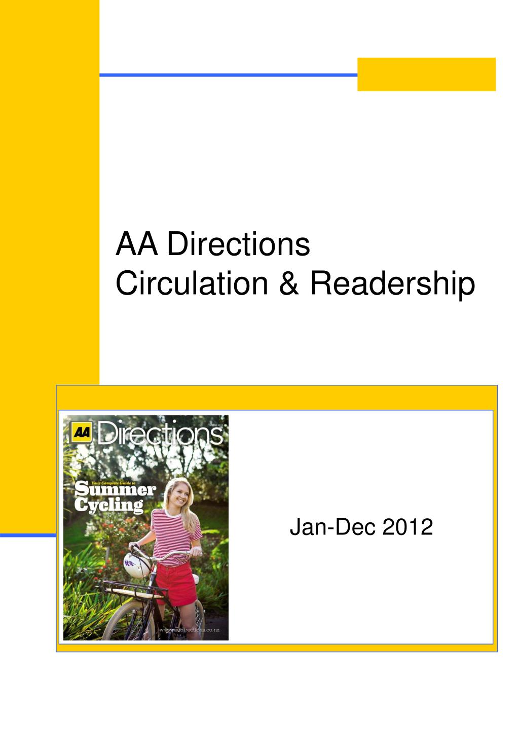 PPT - AA Directions Circulation & Readership PowerPoint Presentation ...