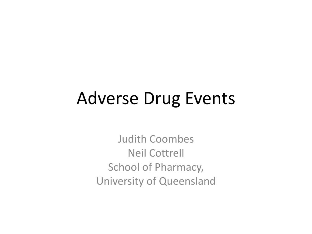 PPT - Adverse Drug Events PowerPoint Presentation, free download - ID ...