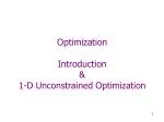 PPT - Chapter 3 UNCONSTRAINED OPTIMIZATION PowerPoint Presentation, free download - ID:9388190