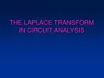 PPT - APPLICATION OF THE LAPLACE TRANSFORM TO CIRCUIT ANALYSIS ...