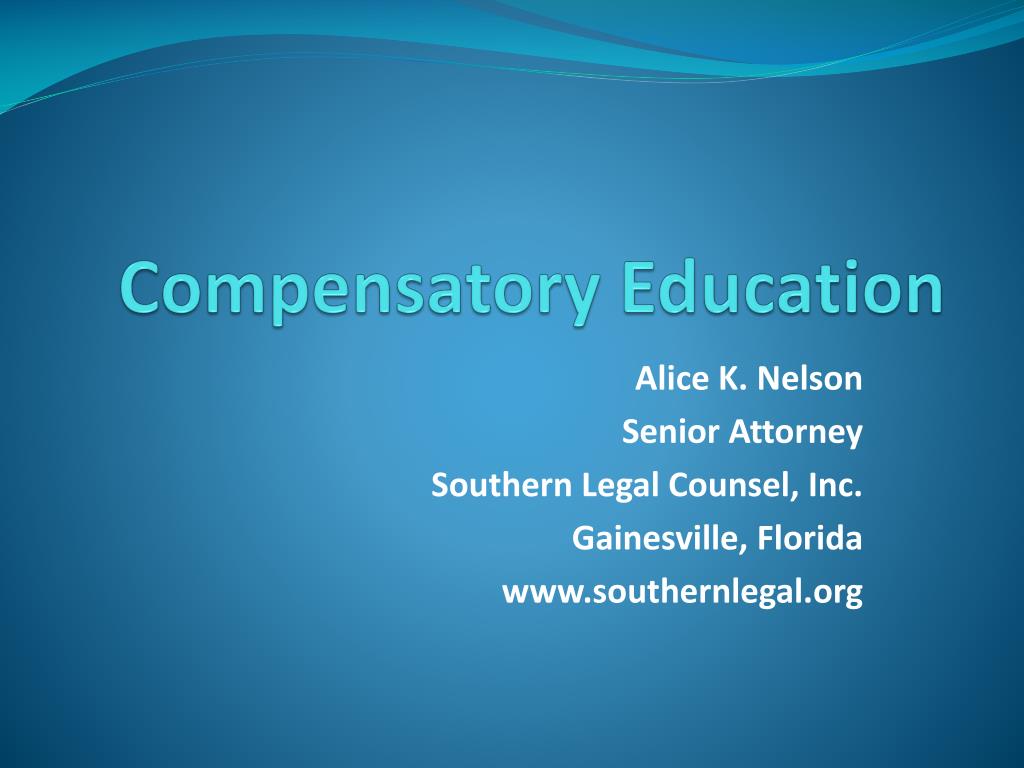 PPT - Compensatory Education PowerPoint Presentation, free download ...