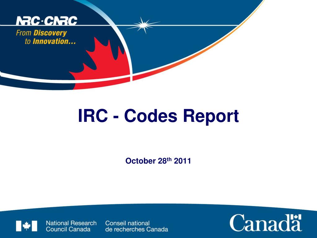 PPT - IRC - Codes Report PowerPoint Presentation, free download - ID ...