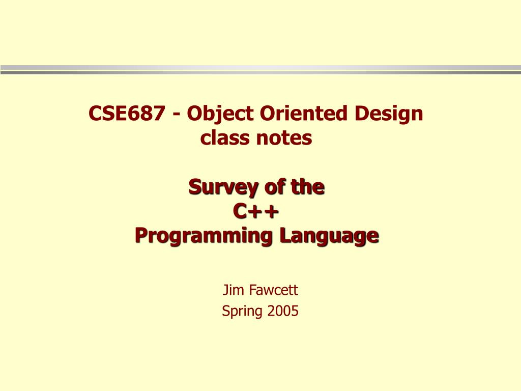 PPT - C++ Design Essentials: Classes, Constructors, Relationships ...