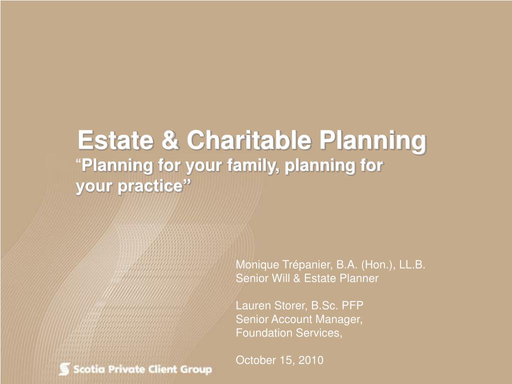 PPT - Estate & Charitable Planning PowerPoint Presentation, free download - ID:1441437