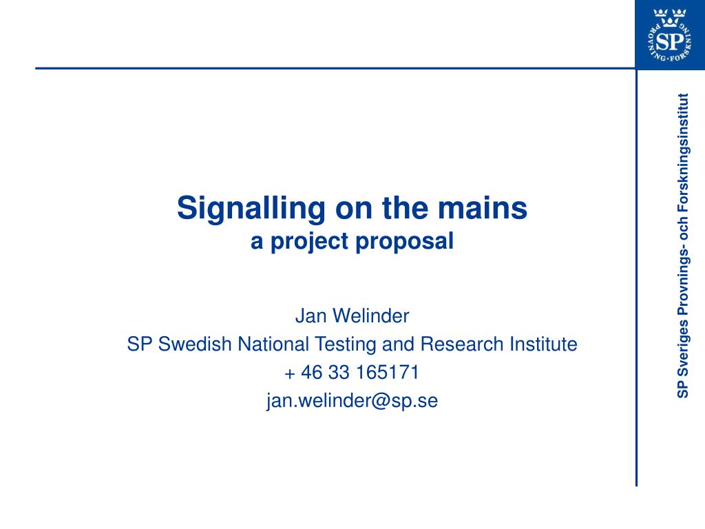 PPT - Mains Signalling Project Proposal for Electricity Meters ...