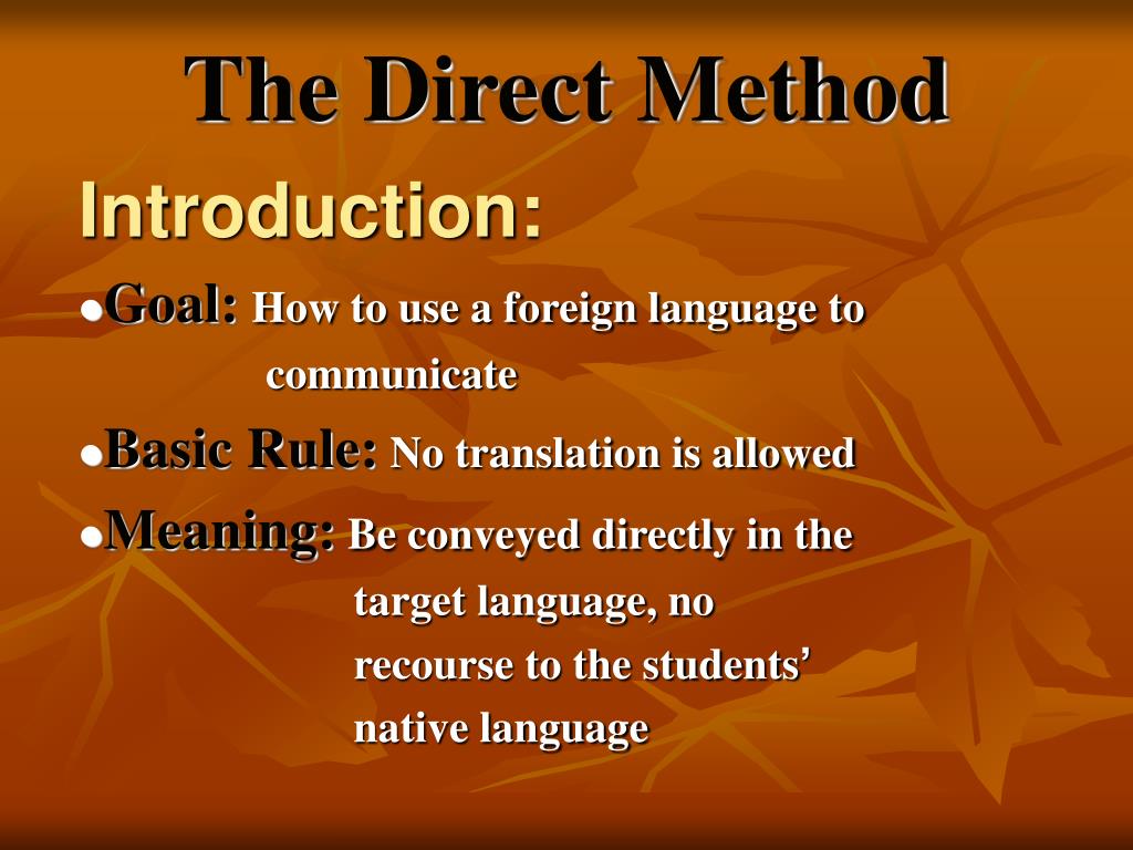 PPT - The Direct Method PowerPoint Presentation, free download - ID:1443269