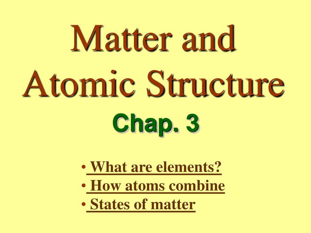 PPT - Matter and Atomic Structure PowerPoint Presentation, free ...