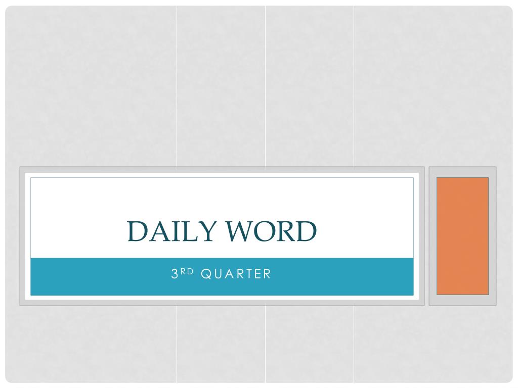 PPT - Daily Word PowerPoint Presentation, free download - ID:1444258