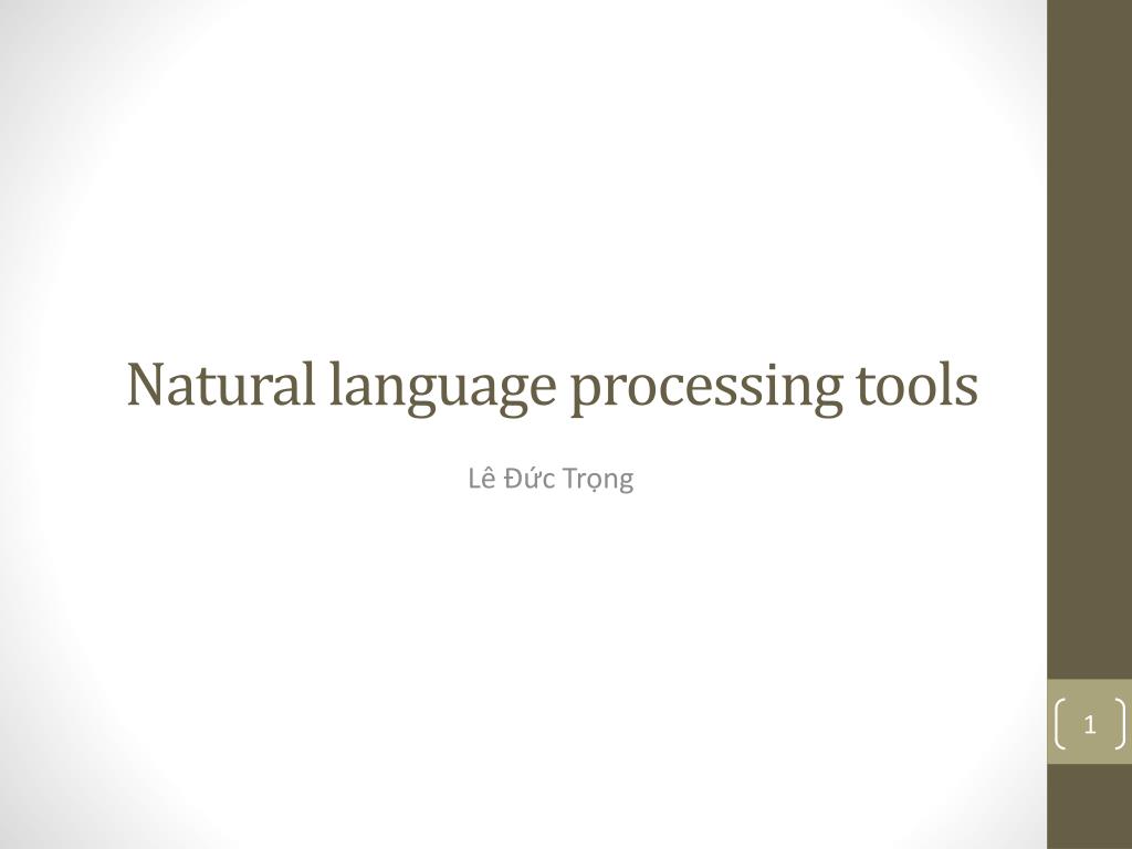 PPT - Natural language processing tools PowerPoint Presentation, free ...