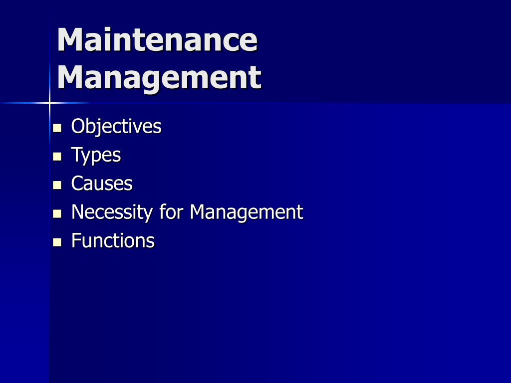 PPT - Maintenance Management PowerPoint Presentation, free download ...