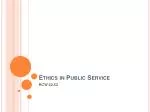 PPT - Ethics In Public Service PowerPoint Presentation, free download ...