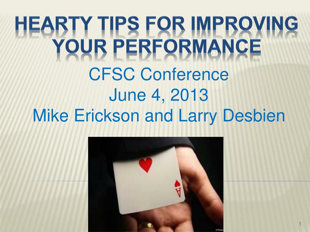 PPT - HEARTY TIPS FOR IMPROVING YOUR PERFORMANCE PowerPoint ...