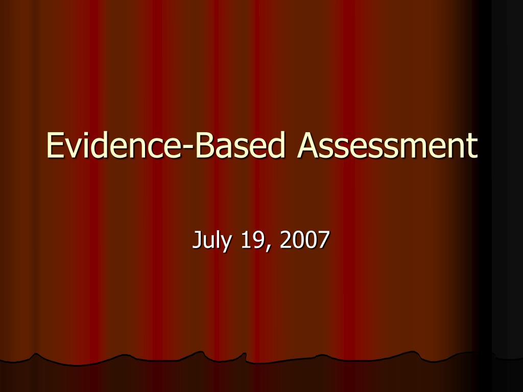 PPT - Evidence-Based Assessment PowerPoint Presentation, free download ...