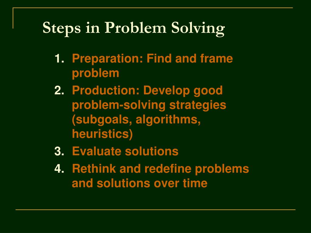 PPT - Steps in Problem Solving PowerPoint Presentation, free download ...