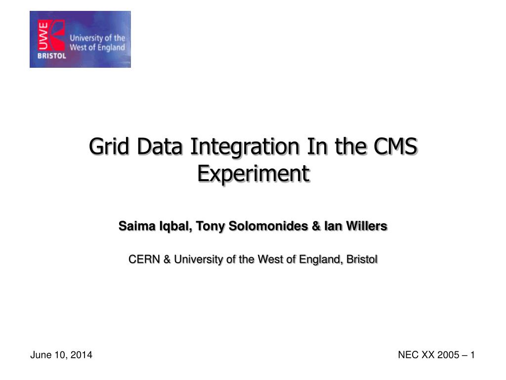 PPT - Grid Data Integration In the CMS Experiment PowerPoint ...