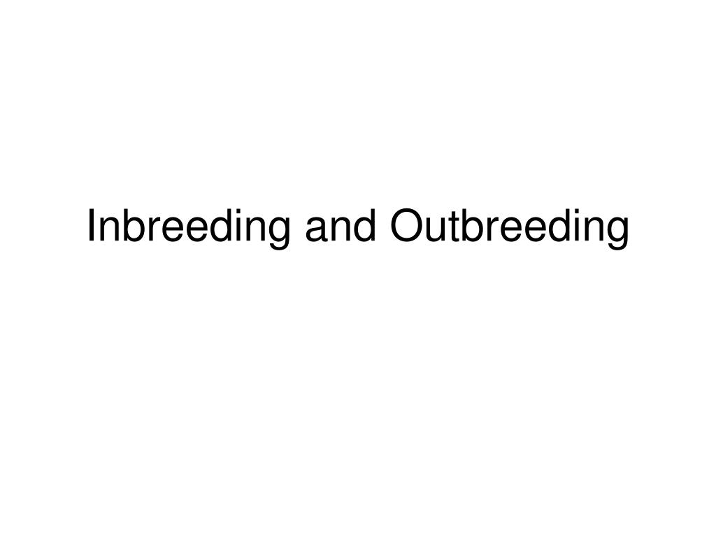 PPT - Inbreeding and Outbreeding PowerPoint Presentation, free download ...