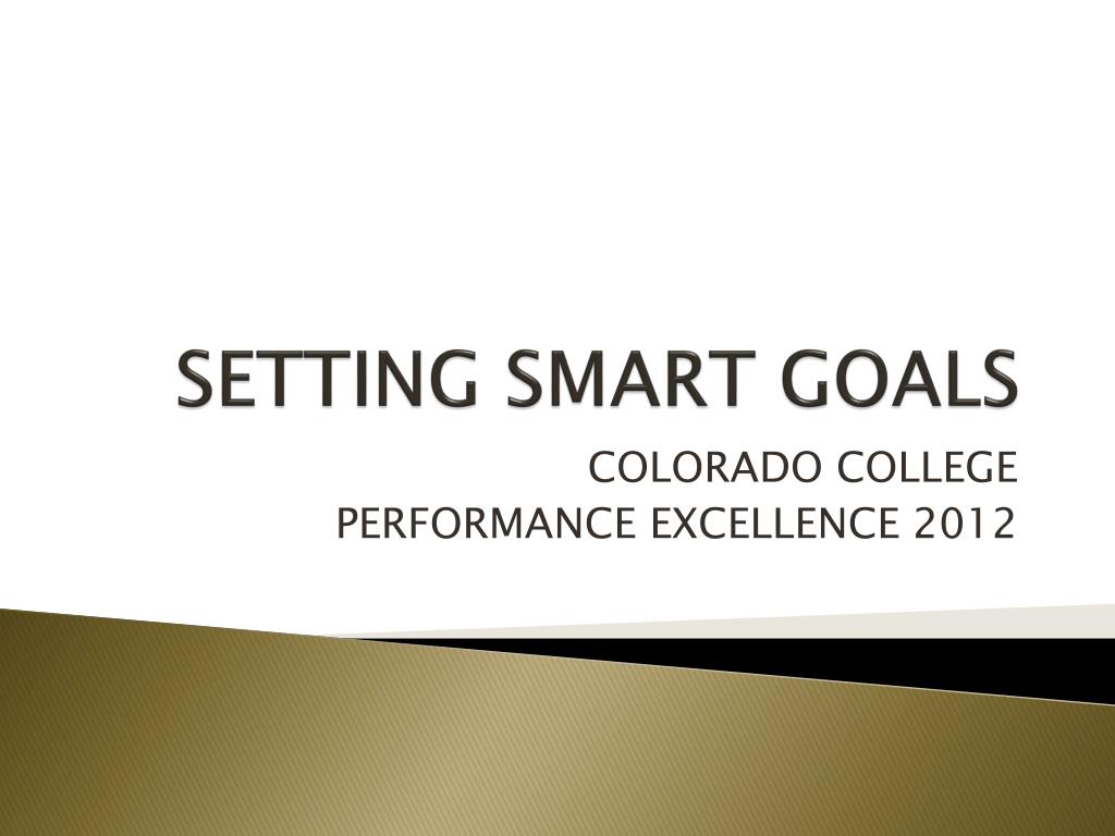 PPT - SETTING SMART GOALS PowerPoint Presentation, free download - ID ...