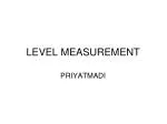 PPT - LEVEL MEASUREMENT PowerPoint Presentation, free download - ID:8978649