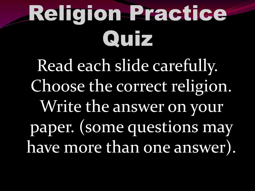 PPT - Religious Quiz for Students PowerPoint Presentation, free ...