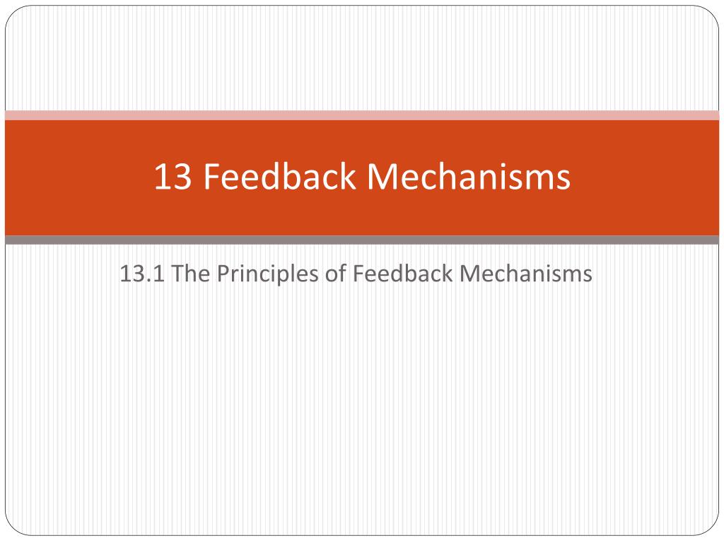 PPT - 13 Feedback Mechanisms PowerPoint Presentation, free download ...