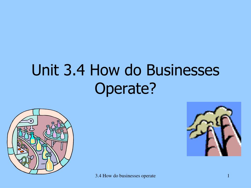 PPT - Unit 3.4 How do Businesses Operate? PowerPoint Presentation, free ...