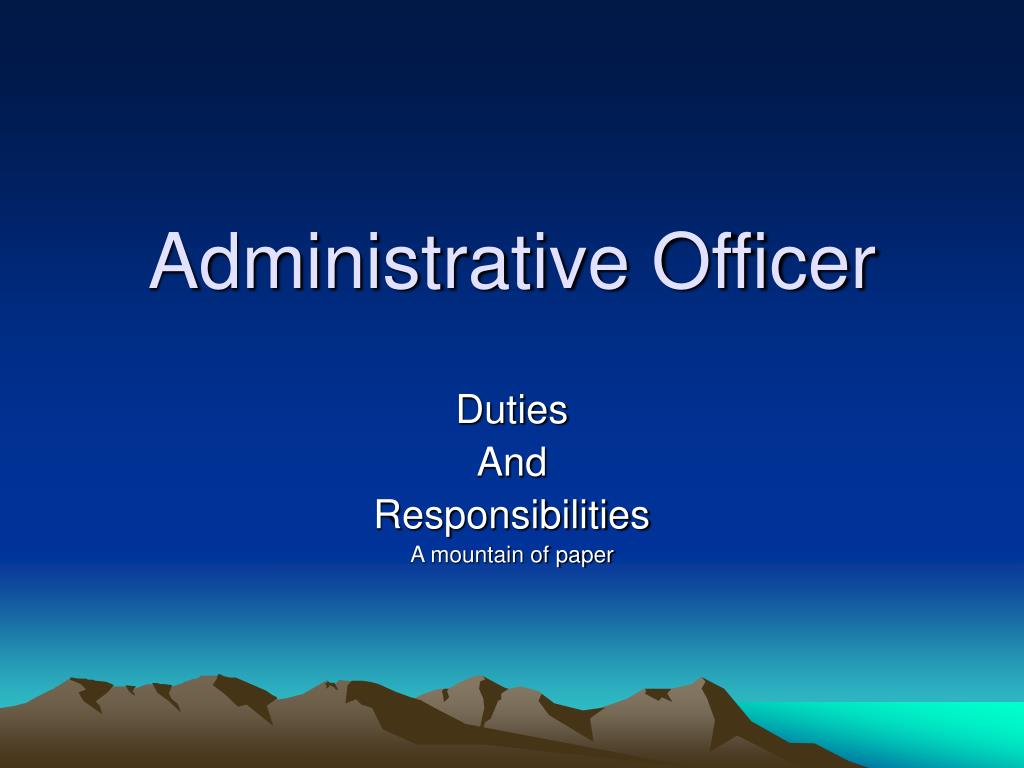 PPT - Administrative Officer PowerPoint Presentation, free download ...