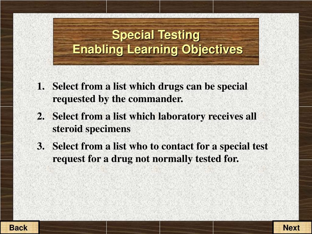 PPT - Special Testing Enabling Learning Objectives PowerPoint ...