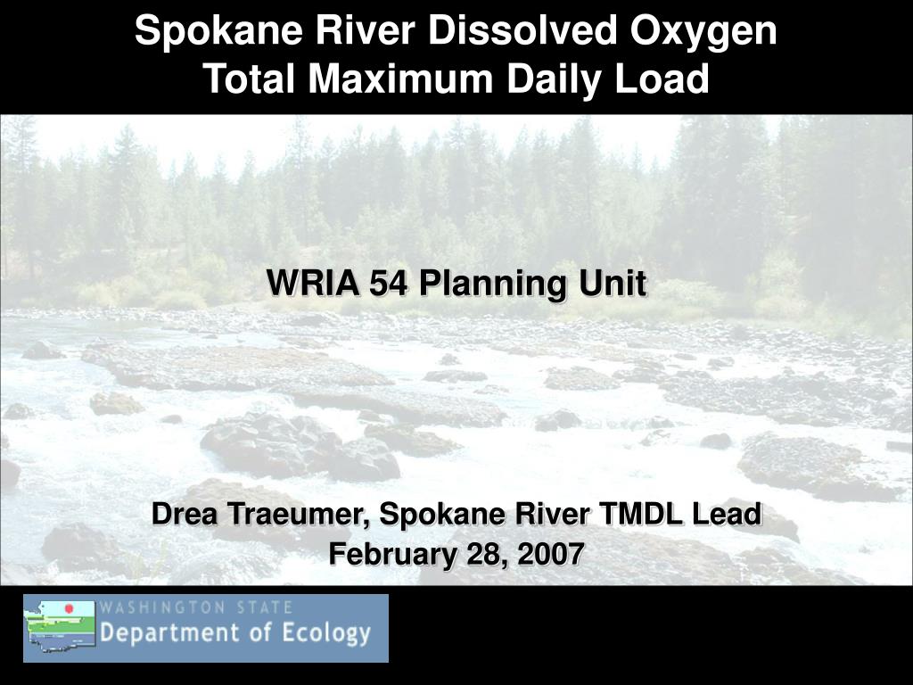 PPT - Spokane River Dissolved Oxygen Total Maximum Daily Load ...