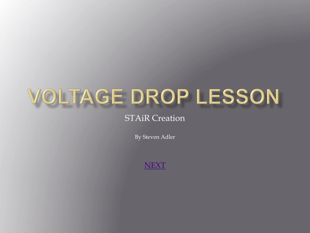 PPT - Voltage Drop Lesson PowerPoint Presentation, free download - ID ...