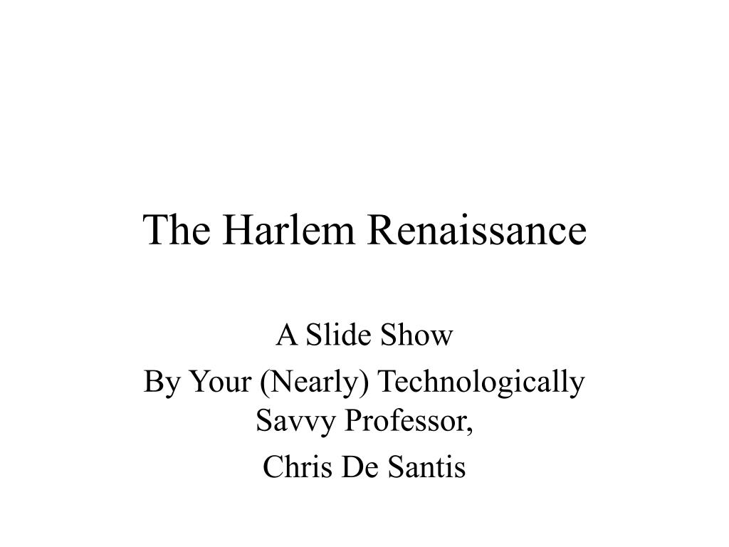 PPT - Harlem Renaissance: A Vibrant Visual Journey Through Time ...