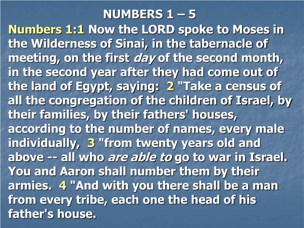 PPT - Census and Levites in Numbers: Organization of the Israelites ...