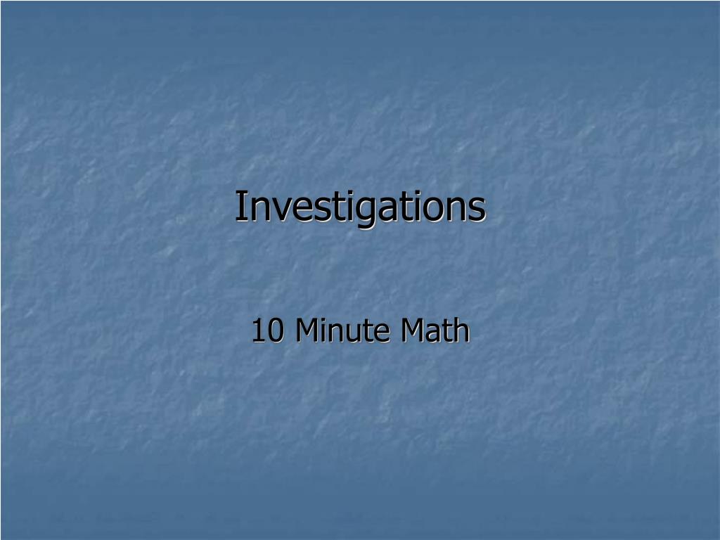 PPT - Investigations PowerPoint Presentation, free download - ID:1455489
