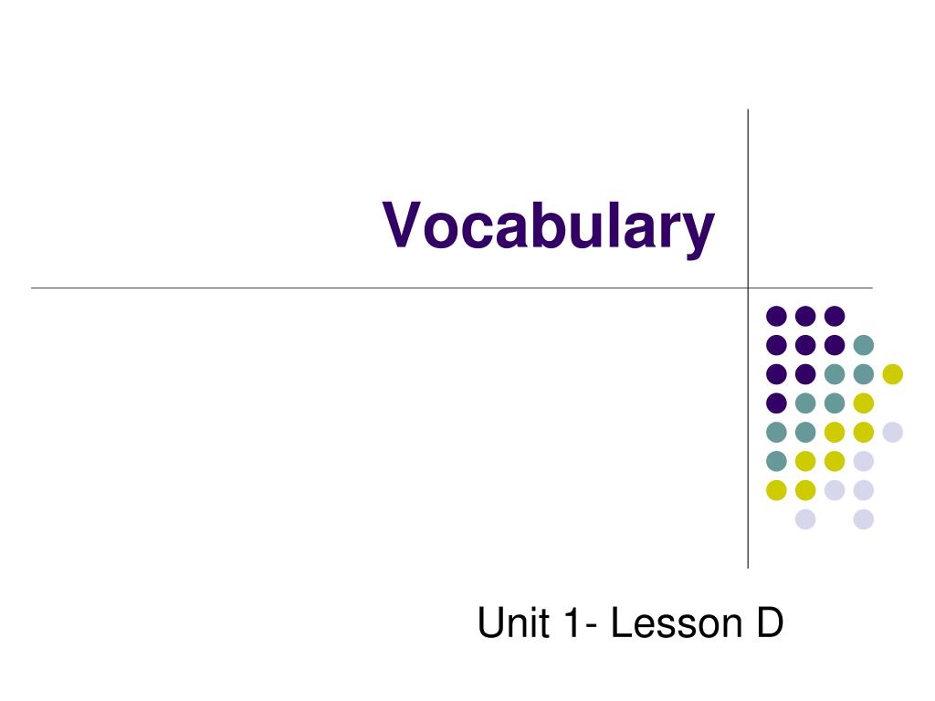 PPT - Vocabulary PowerPoint Presentation, free download - ID:1455862