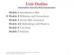 PPT - Unit Outline Quantitative Risk Analysis PowerPoint Presentation ...