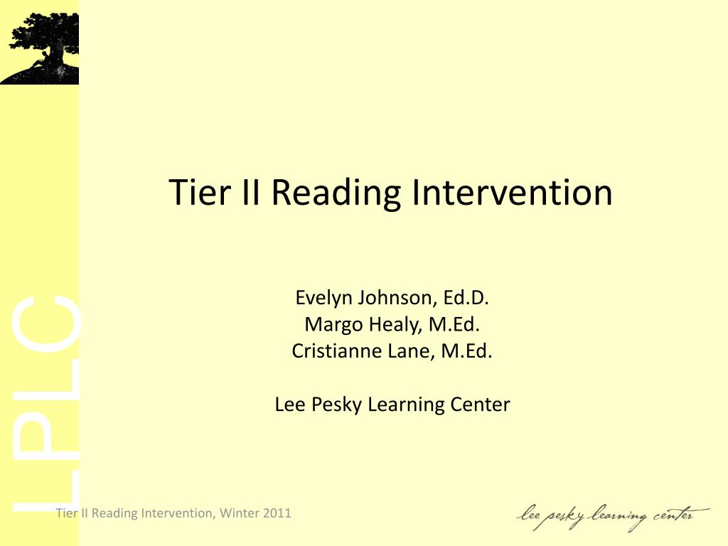 PPT - Tier II Reading Intervention PowerPoint Presentation, free ...